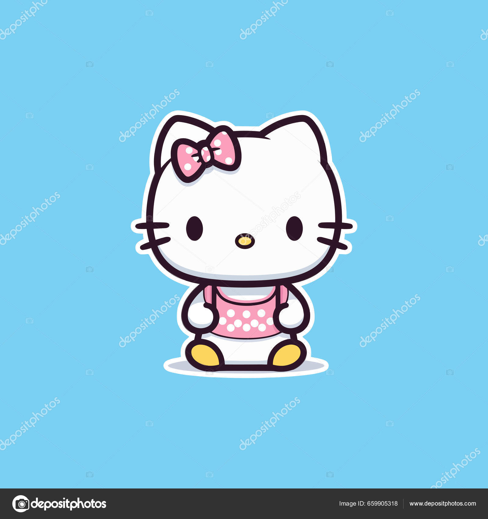 Hello Kitty Personaje Dibujos Animados Producido Por Compañía Japonesa ...