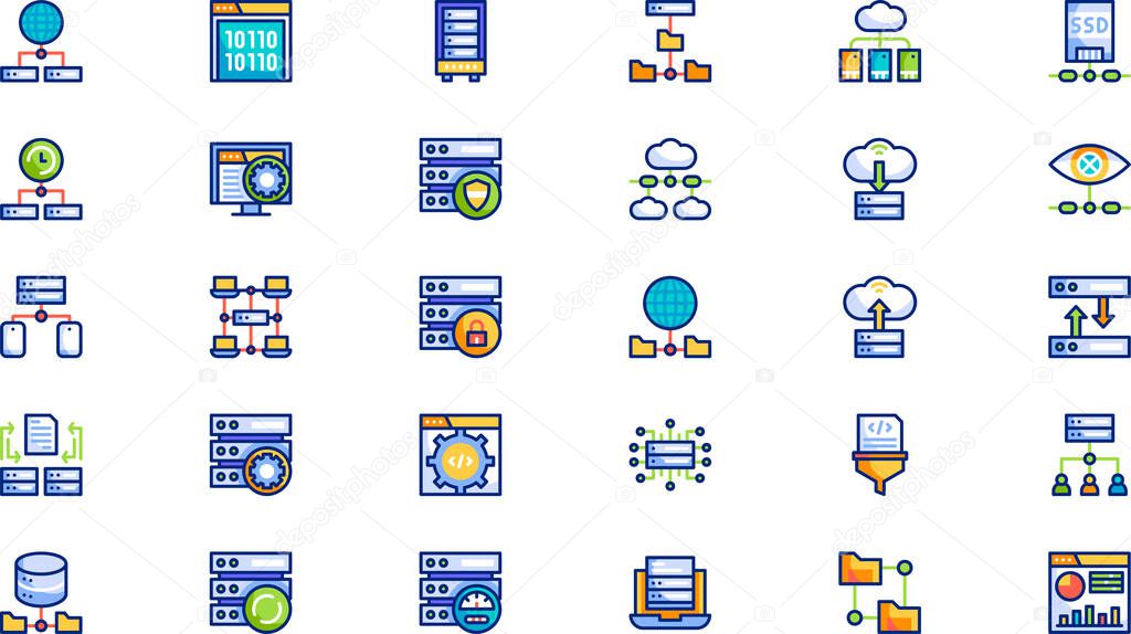 Pack de iconos de base de datos y servidor Colección de iconos ... Pack de iconos de base de datos y servidor Colección de iconos ...