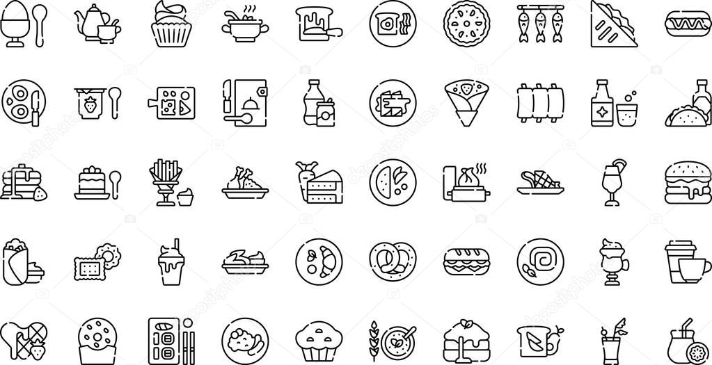 Iconos de brunch Colección de iconos vectoriales de alta calidad con ...