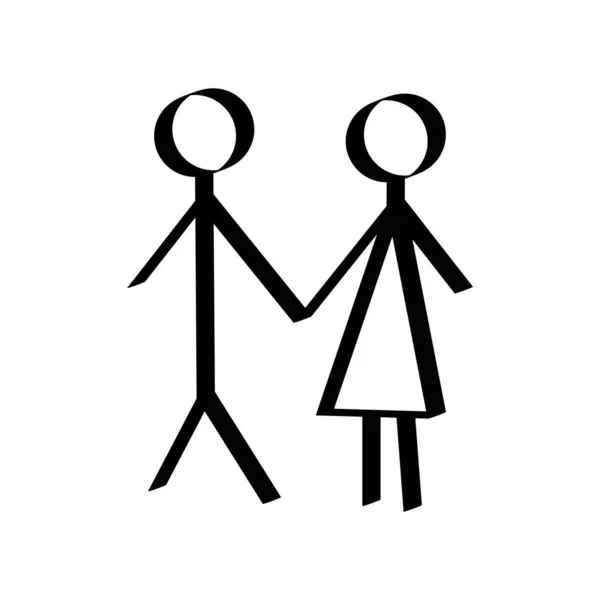 Cute Stick Figures Kissing