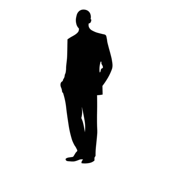 Janitor Black Vector Silhouette Isolated White Background Stock Vector