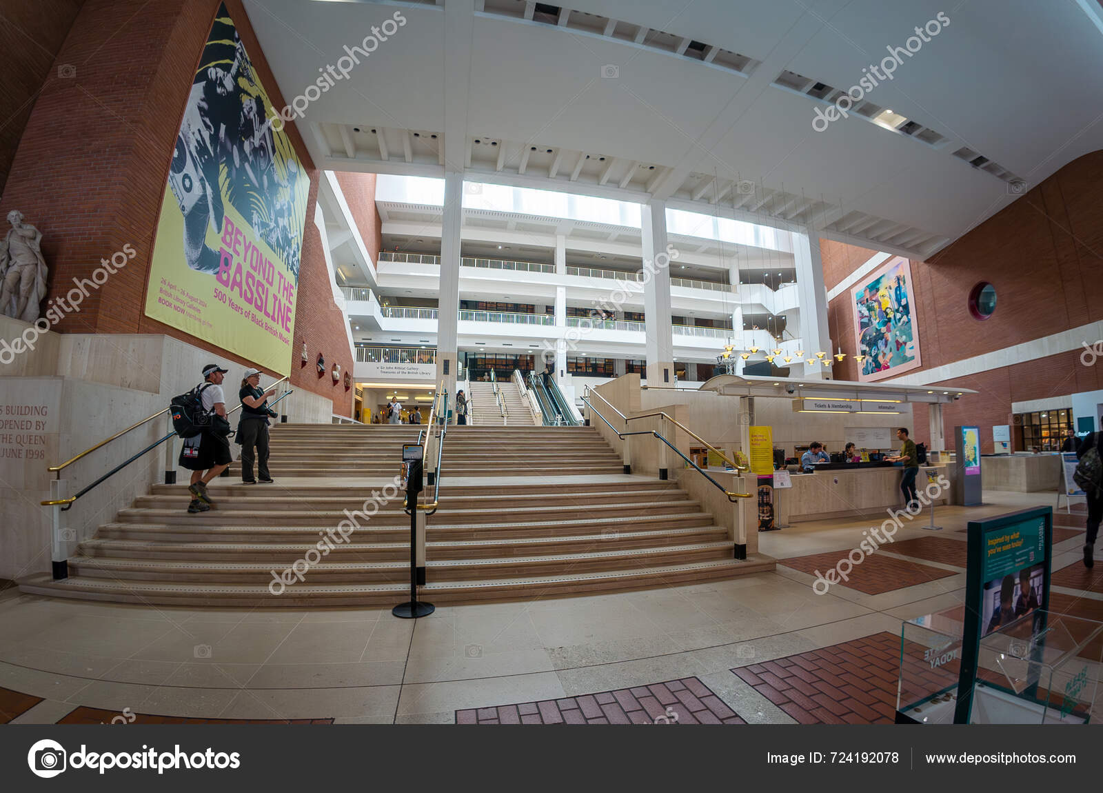 London 2024 Interior View Stairway Leading Upper Levels British Library ...
