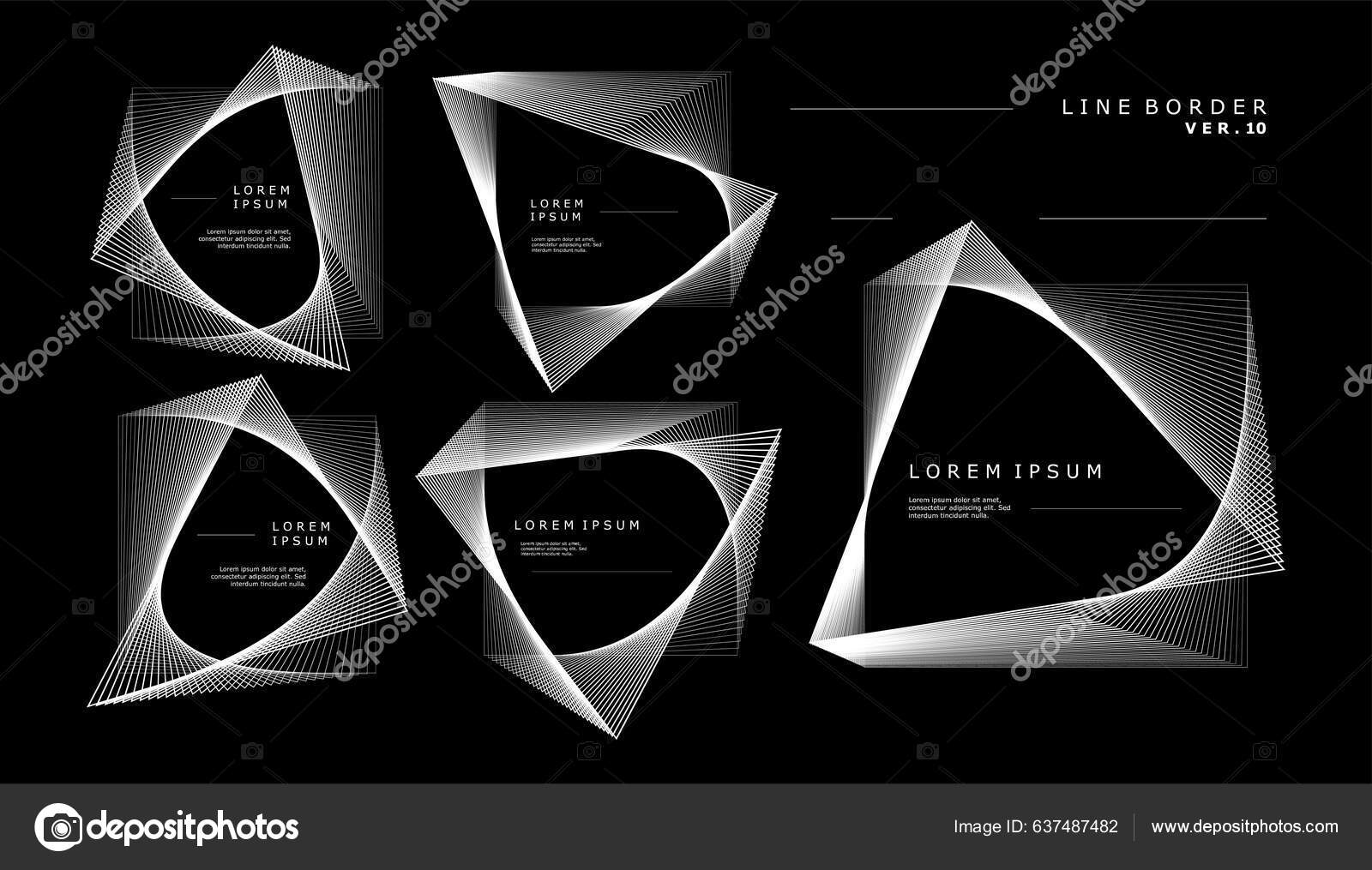 Modern Blended Lines Abstract Border Design Template Modern Border ...