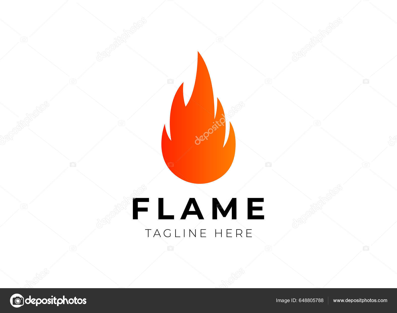 Fire Flame Torch Logo Design Stock Vector by ©alvinscreative 648805788