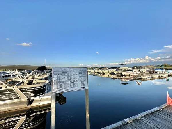 Port Perry Canada August 2023 People Walking Waterfront Marina Port ...