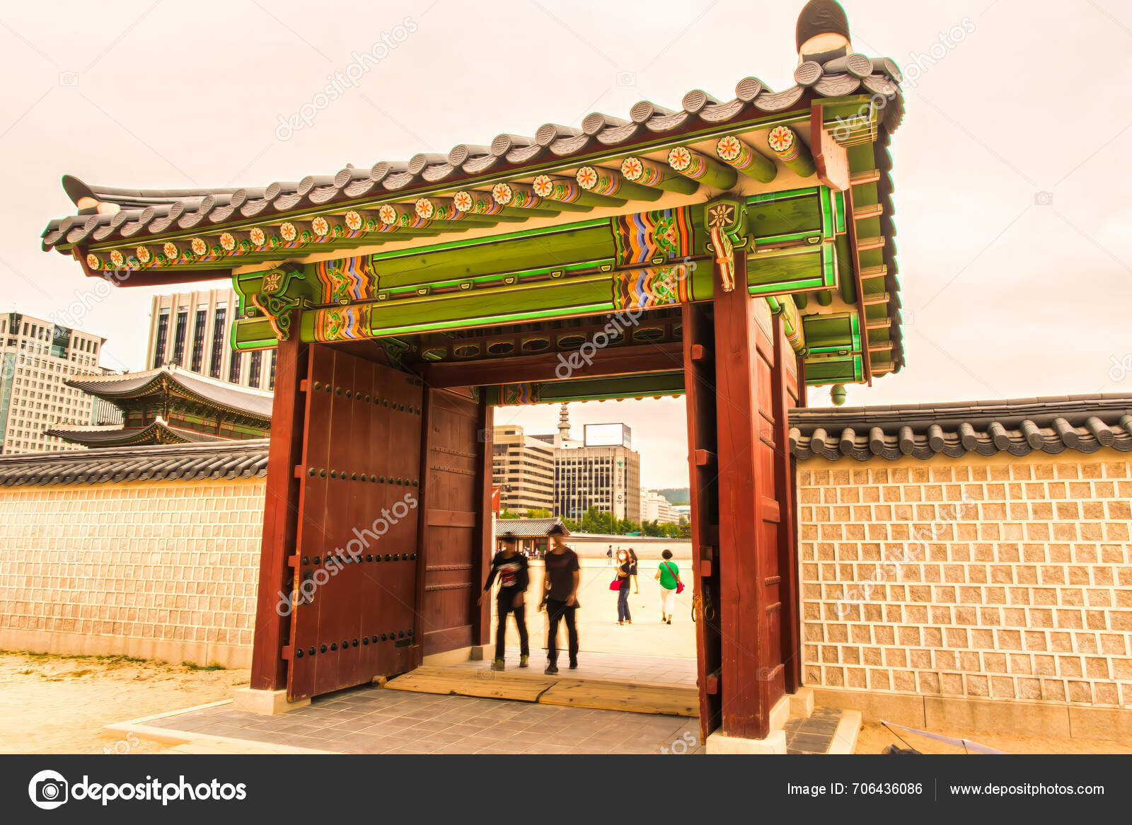 Seoul South Korea June 2015 Fantastic Gates Temples Classic Joseon ...