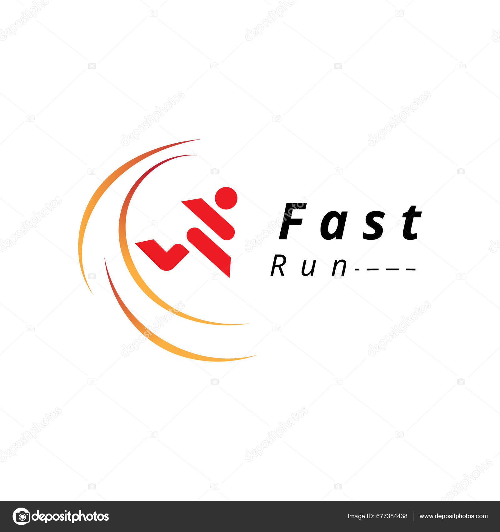Fast Run Logo Design Template Passionate Fast Sprint Runner Symbol ...