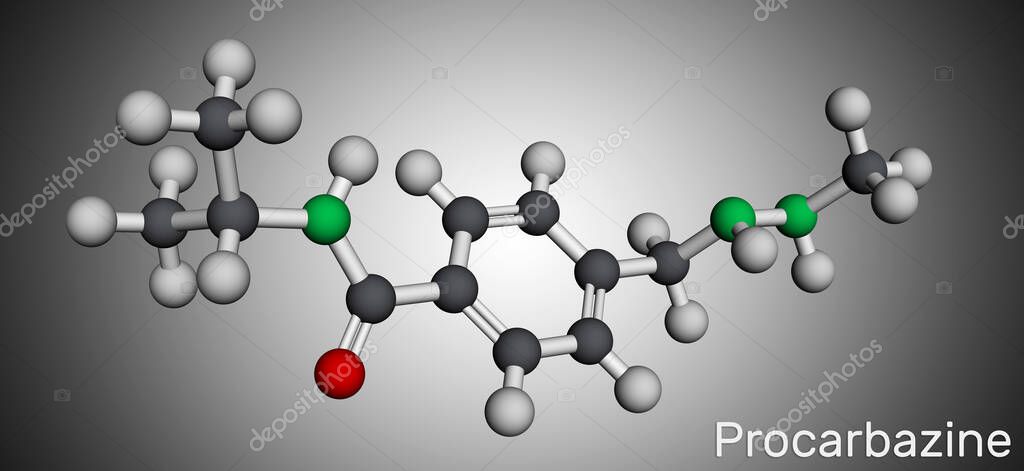 Procarbazina molécula de medicación de quimioterapia. Se utiliza en la ...