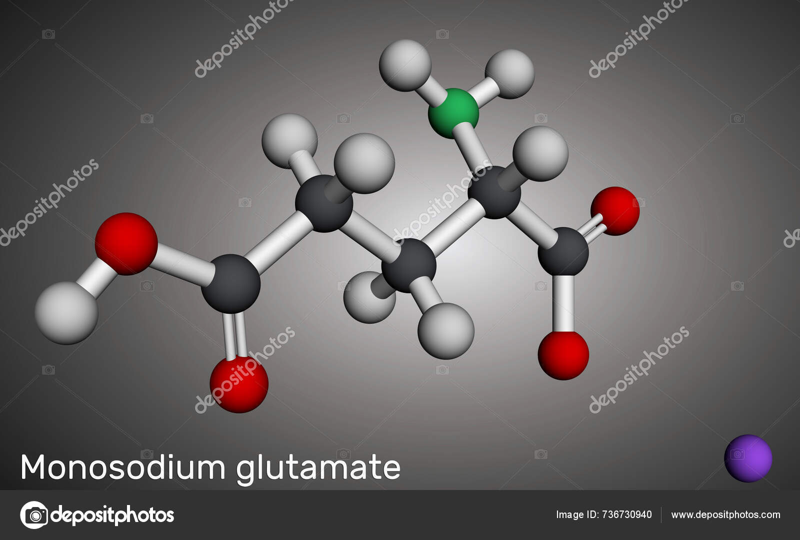Monosodium Glutamate Msg Sodium Glutamate Molecule Flavor Enhancer E621 ... Monosodium Glutamate Msg Sodium Glutamate Molecule Flavor Enhancer E621 ...
