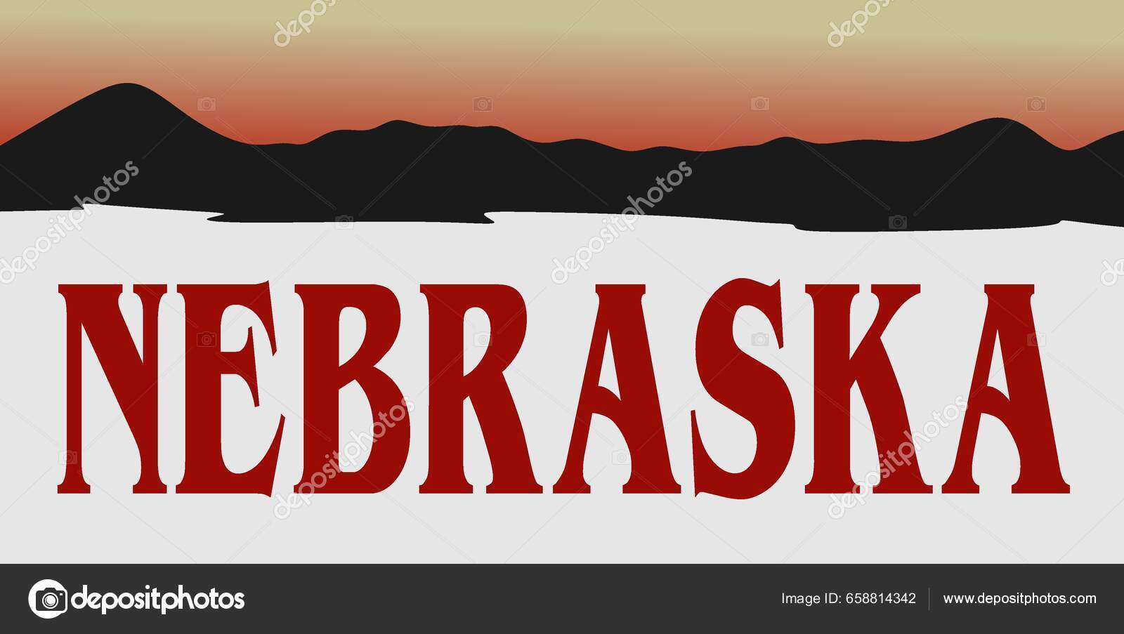 Nebraska State Beautiful View Stock Vector by ©emasdai 658814342