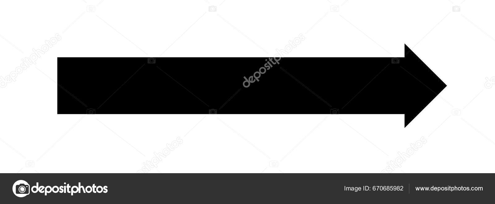 Seta Preta Apontando Para Direita Elemento Forma Seta Ilustração ...