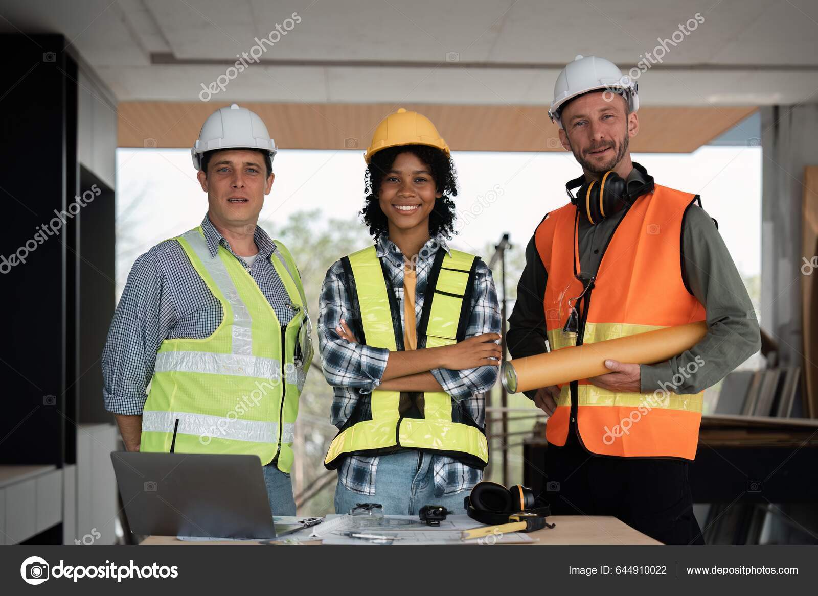 Team Engineer Construction Project Blueprint Building Plans Building ...