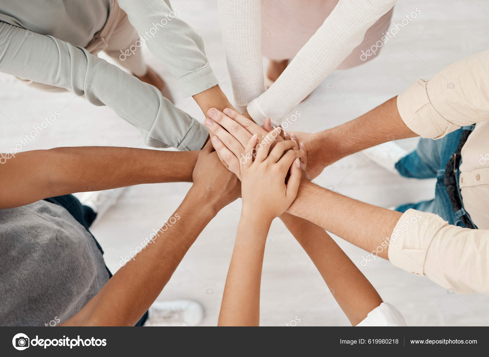 Support Solidarity Hands Stacked Business People Meeting Trust Teamwork ...