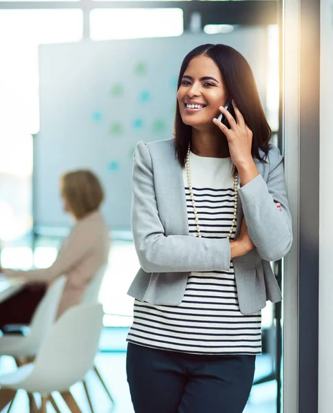 Shes happy when she makes a client happy. a beautiful young ...