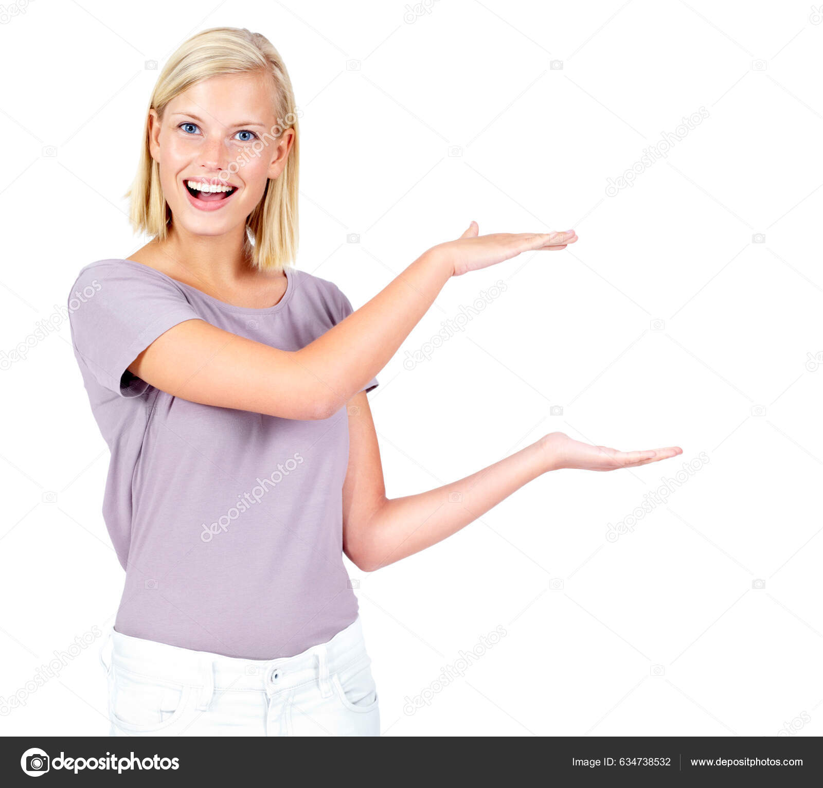 Marketing Product Placement Portrait Woman Hands Advertising Branding ...