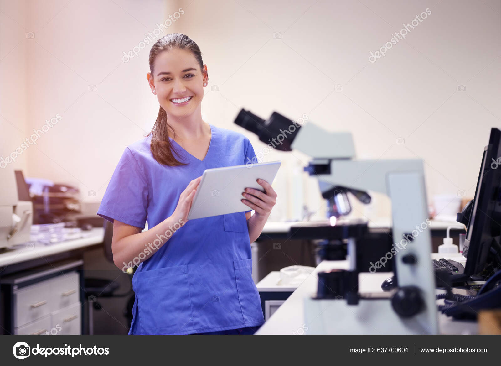 Supporting Scientific Research State Art Technology Portrait Young ...