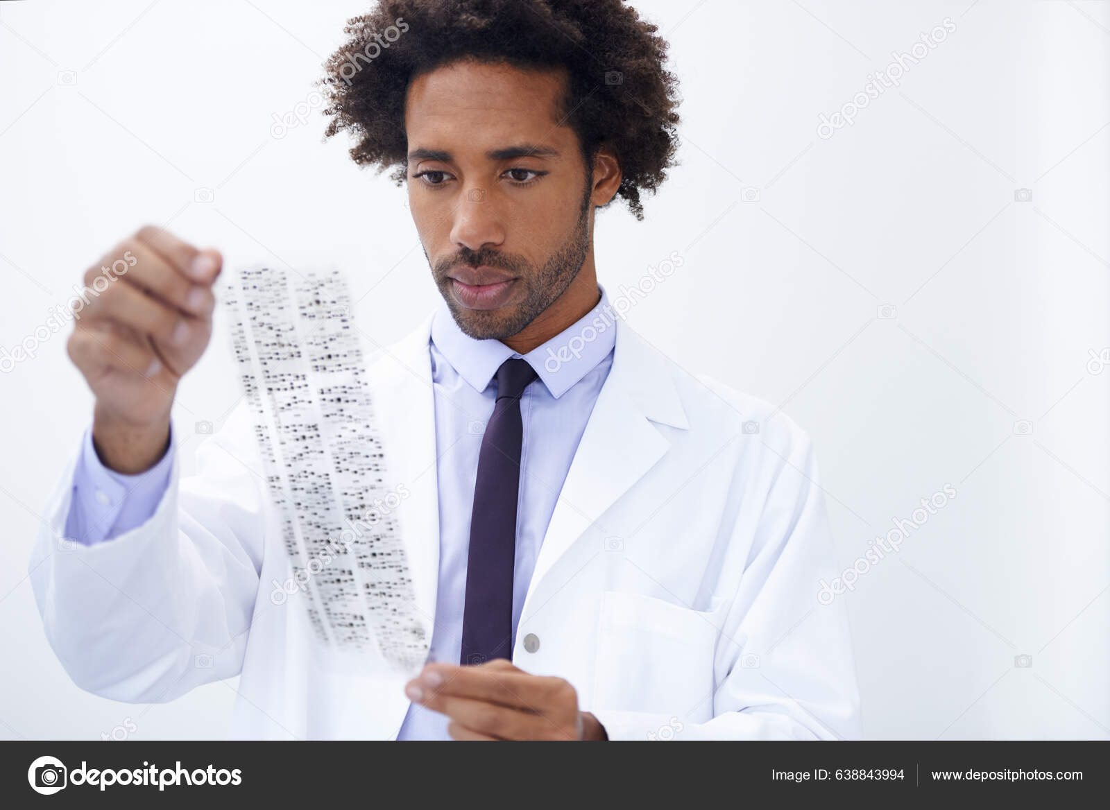Everyones Dna Signature Different Handsome Male Scientist Analyzing ...