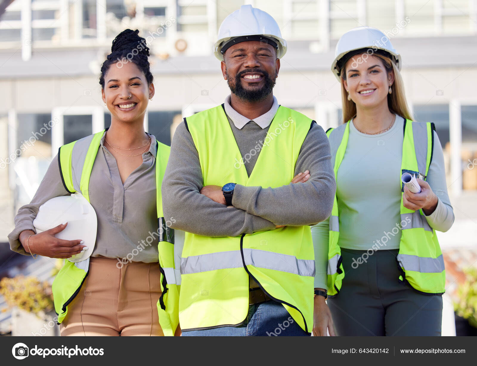 Black Construction Workers Working