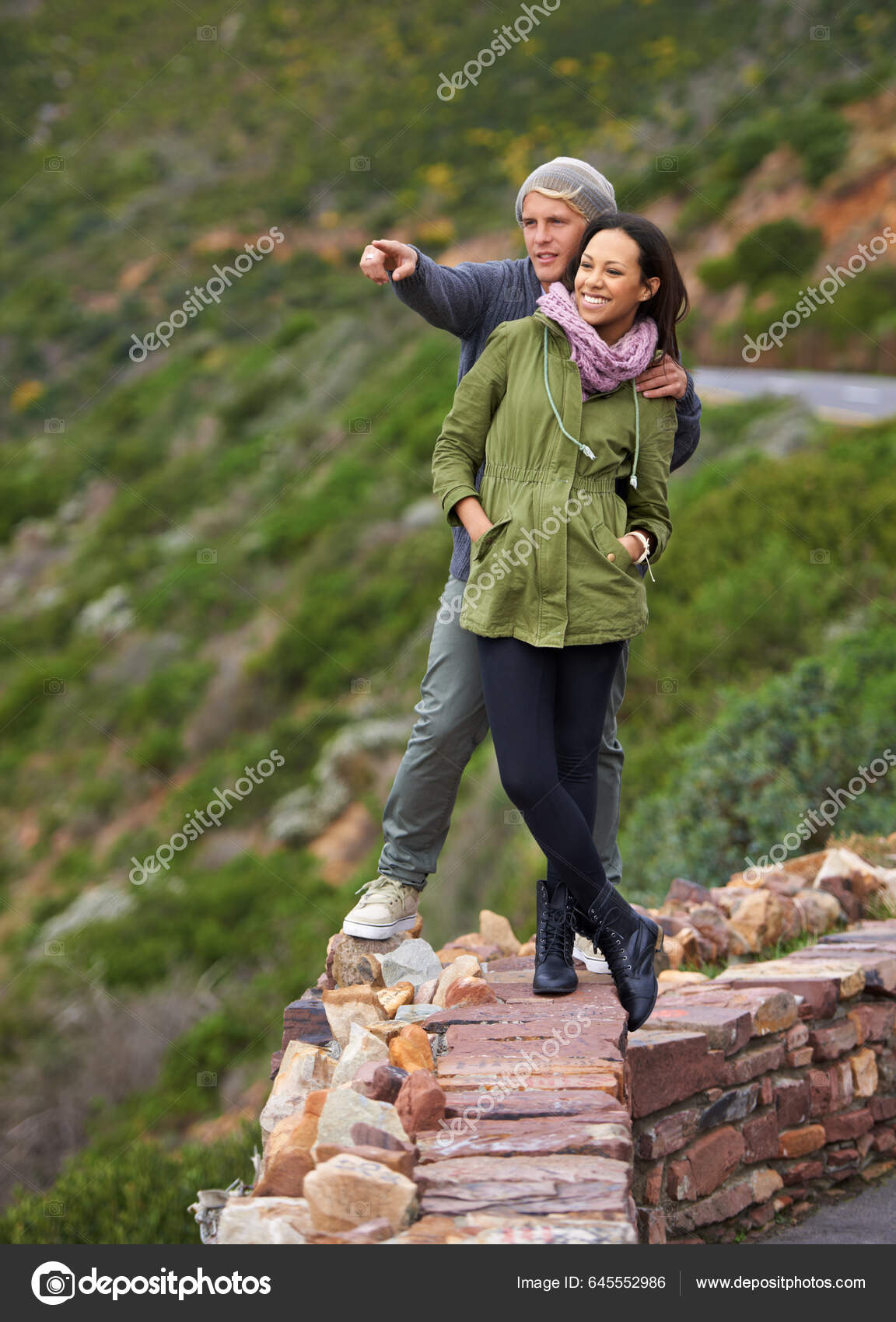 Person Pointing At Something In The Distance