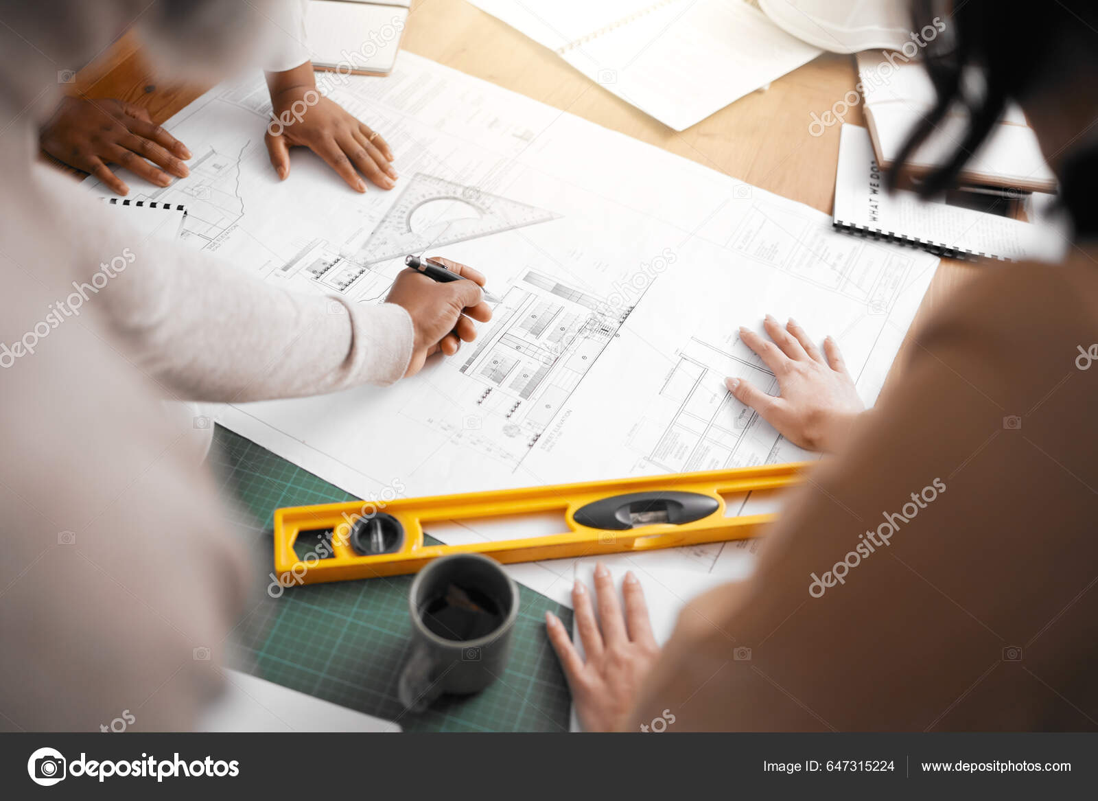 Hands Collaboration Construction Building Team Working Office Design ...