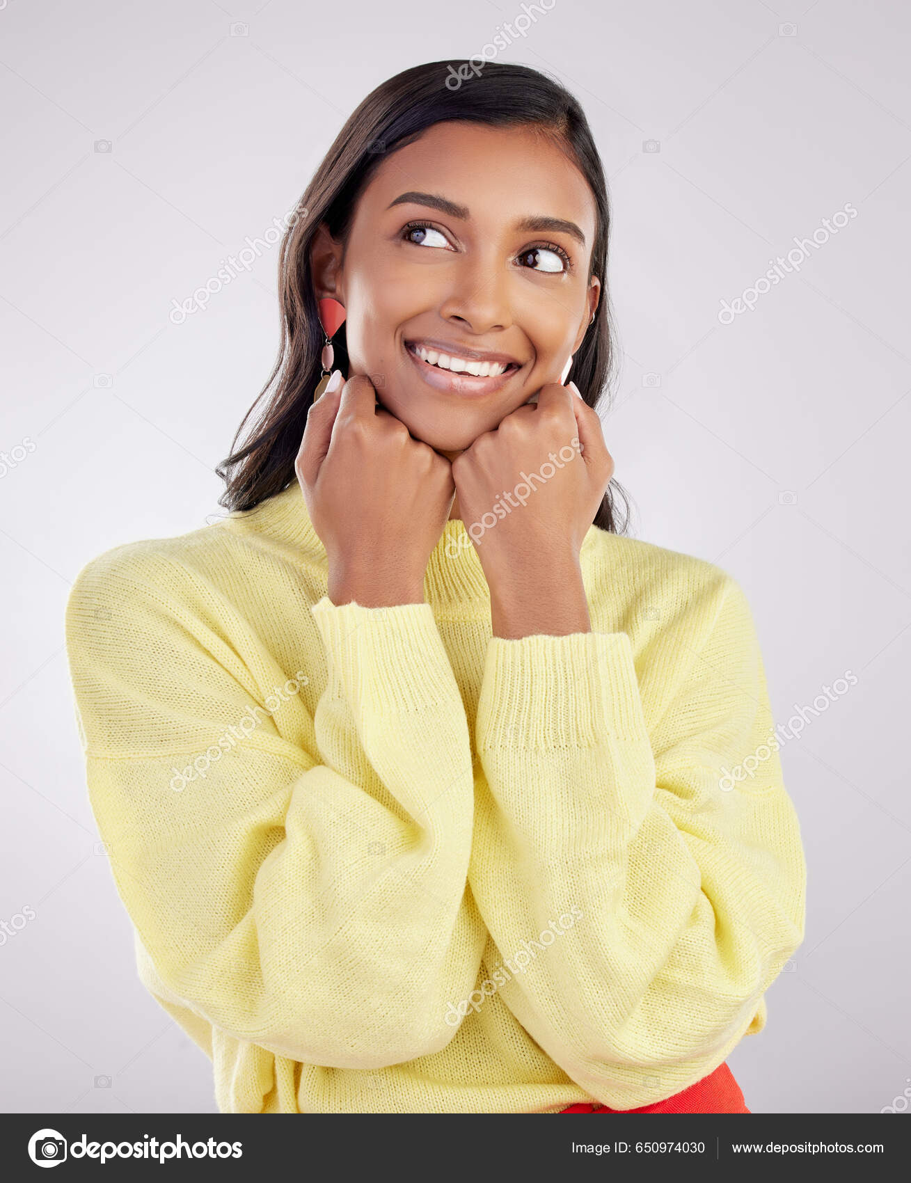 Excited Female Face Excited Teenager Stock Image. Image Of Joyful,