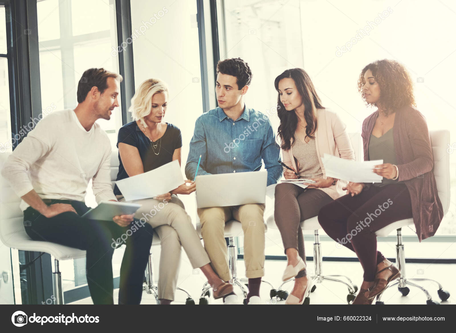 Taking Project Concept Completion Team Designers Brainstorming Together ...