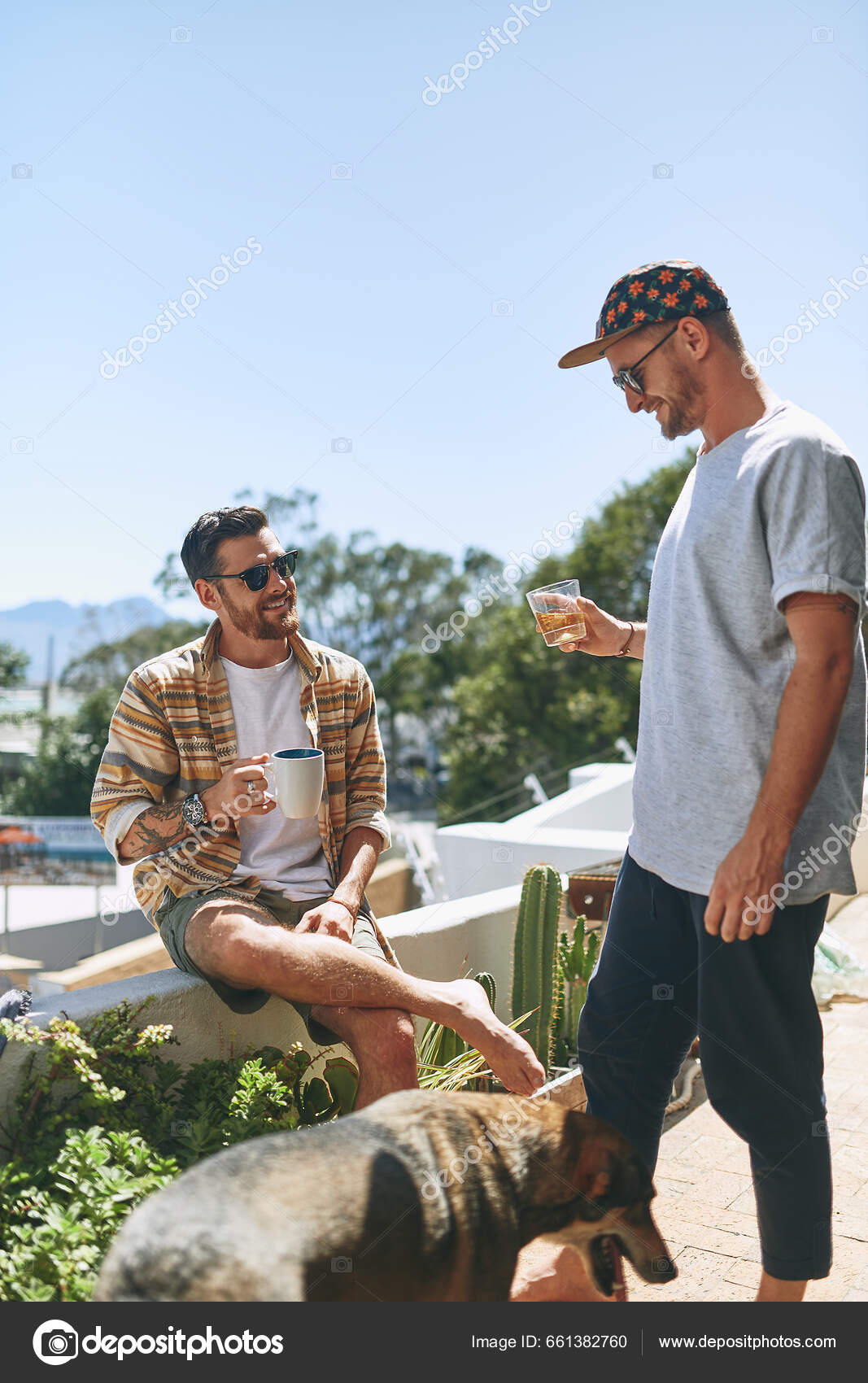 Guys Hanging Out Stock Photo
