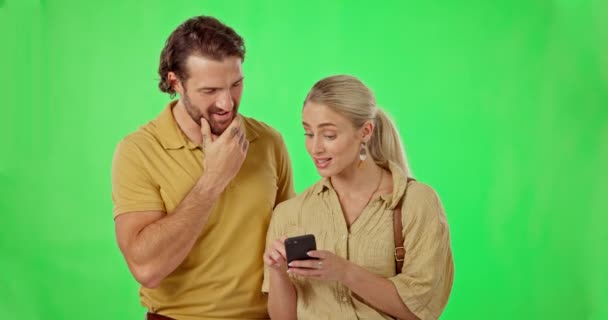 Love Green Screen Couple Smartphone Typing Social Media Studio ...