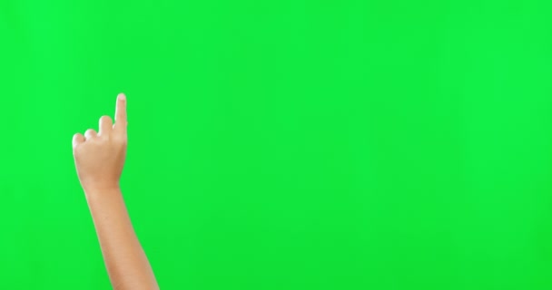 Person Hands Pointing Green Screen Advertising Studio Background Mockup ...