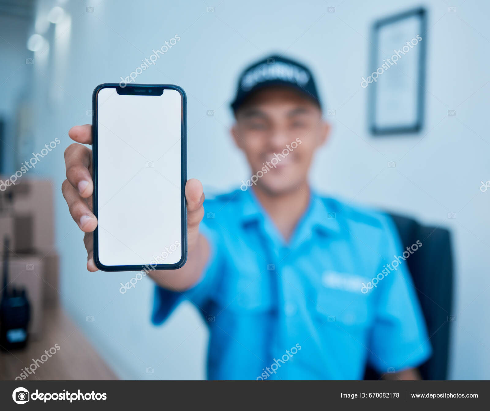 Security Guard Man store Hand Blank