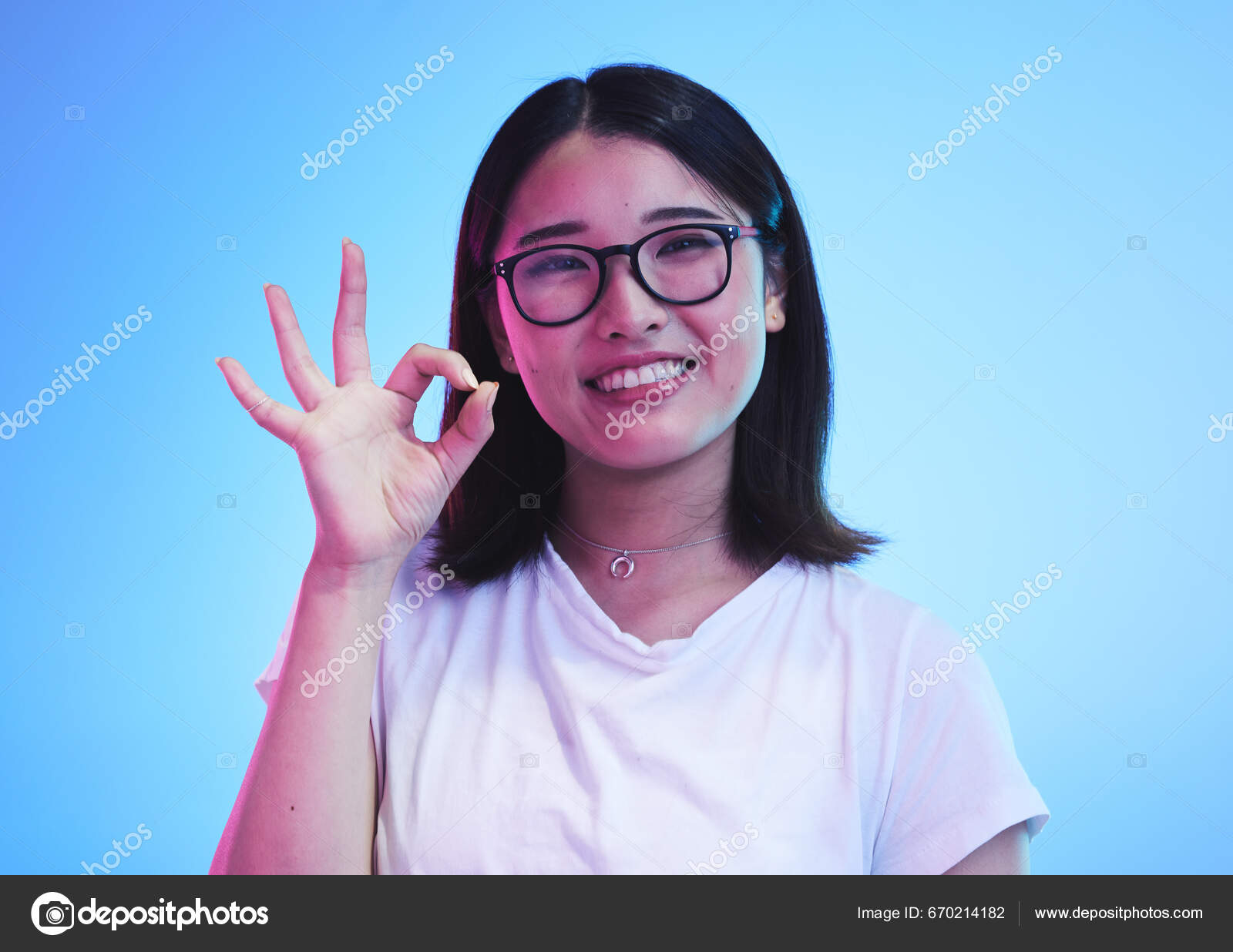 Woman Okay Hands Sign Education Success Certified Excellence Tshirt ...