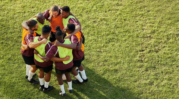 Soccer Team Huddle Practice