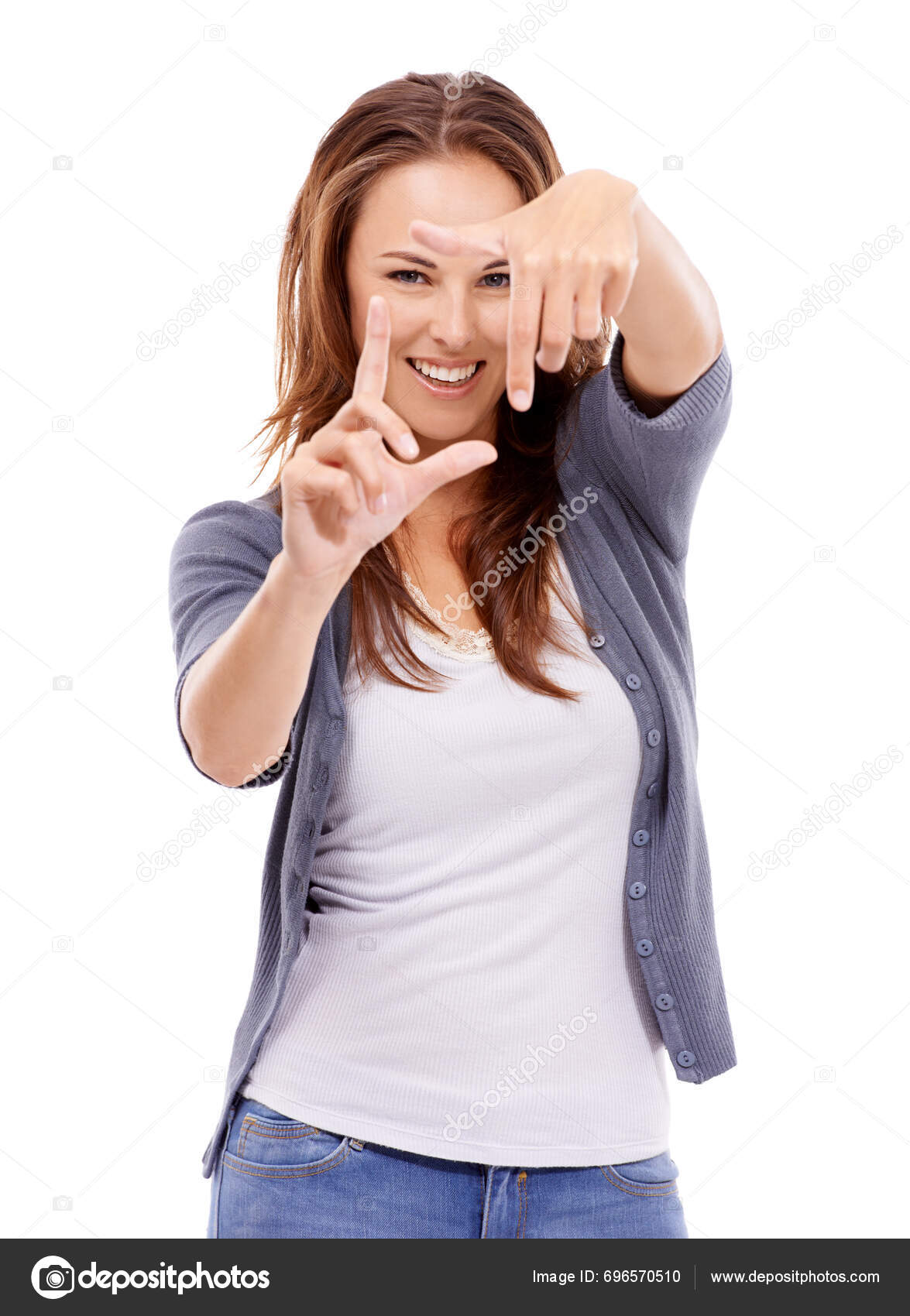 Portrait Woman Finger Frame Studio Review Profile Picture Creativity ...