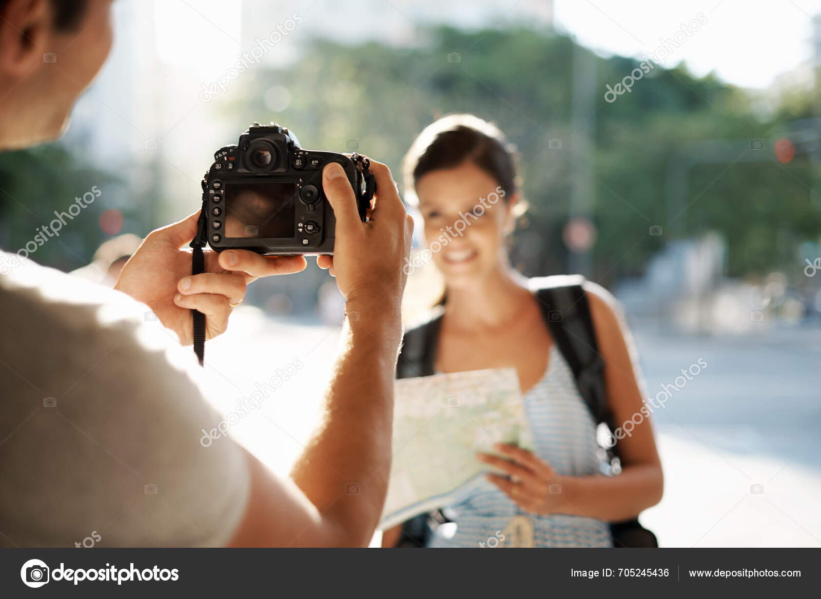 Tourist Hand Photographer Camera Street Travel Sightseeing Memories ...