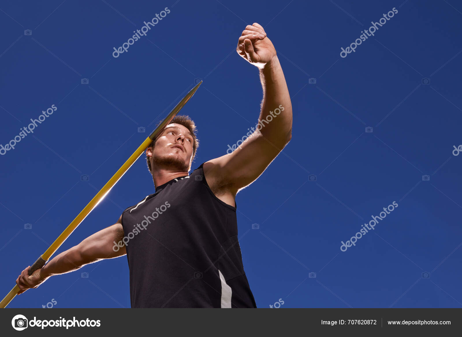 Man Athlete Javelin Throw Competition Sport Arm Strength Performance ...