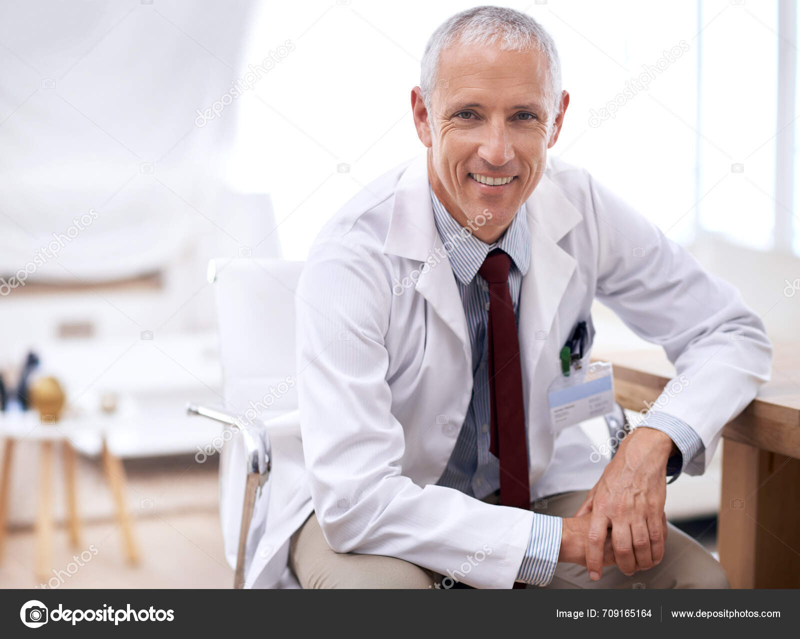 Portrait Senior Doctor Happy Man Hospital Healthcare Wellness Working Australia — Stock Photo ...