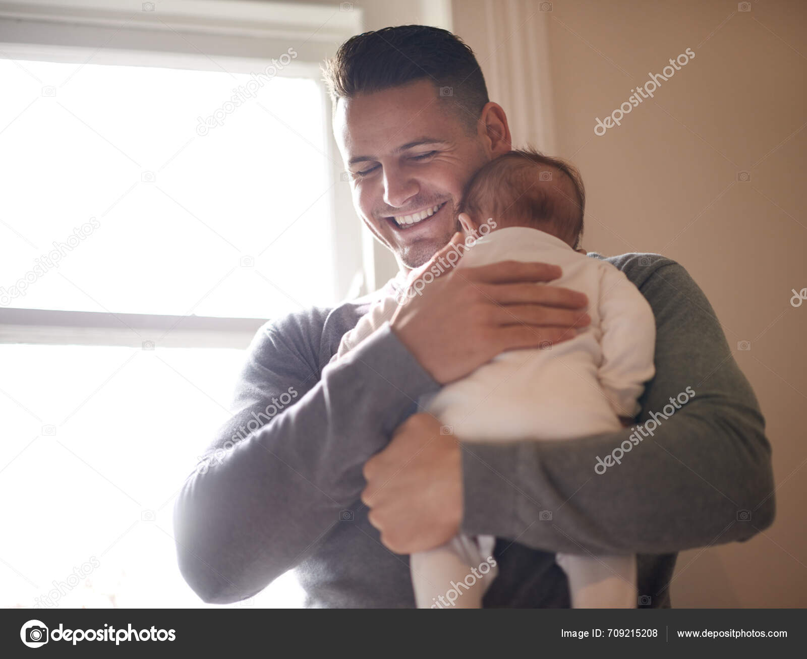 Father Baby Bonding Happiness Hug Growth Child Development Love Family ...