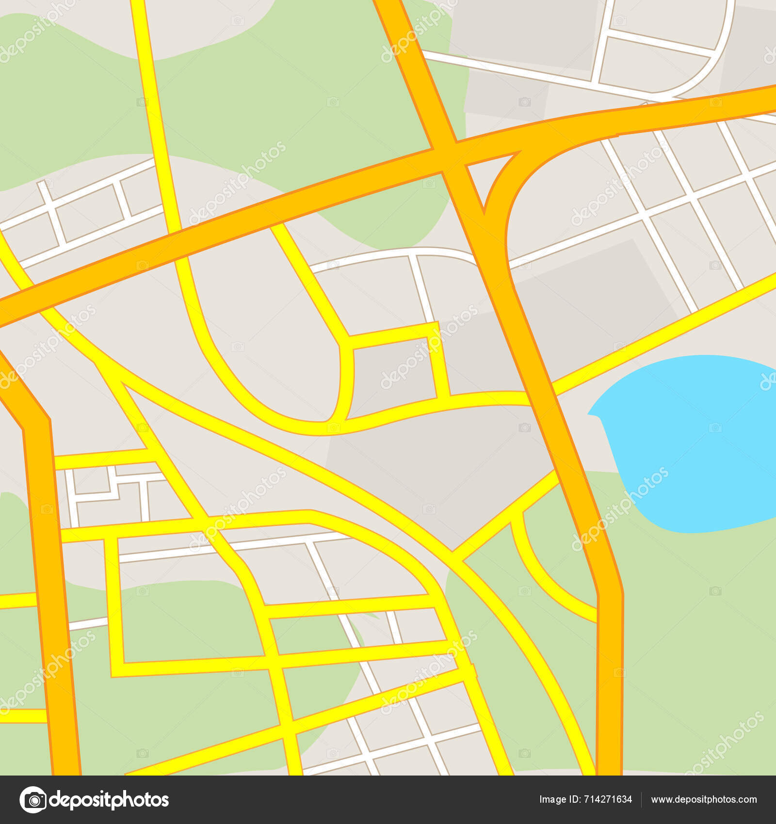 Roadmap Gps Lines Route Digital Navigation City Street Landmark App ...