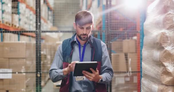 Man Inventory Logistics Factory Tablet Counting Goods Supply Chain ...