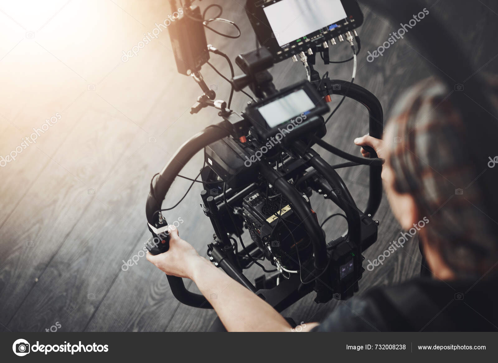 Videographer Camera Man Filming Studio Photography Production Media ...