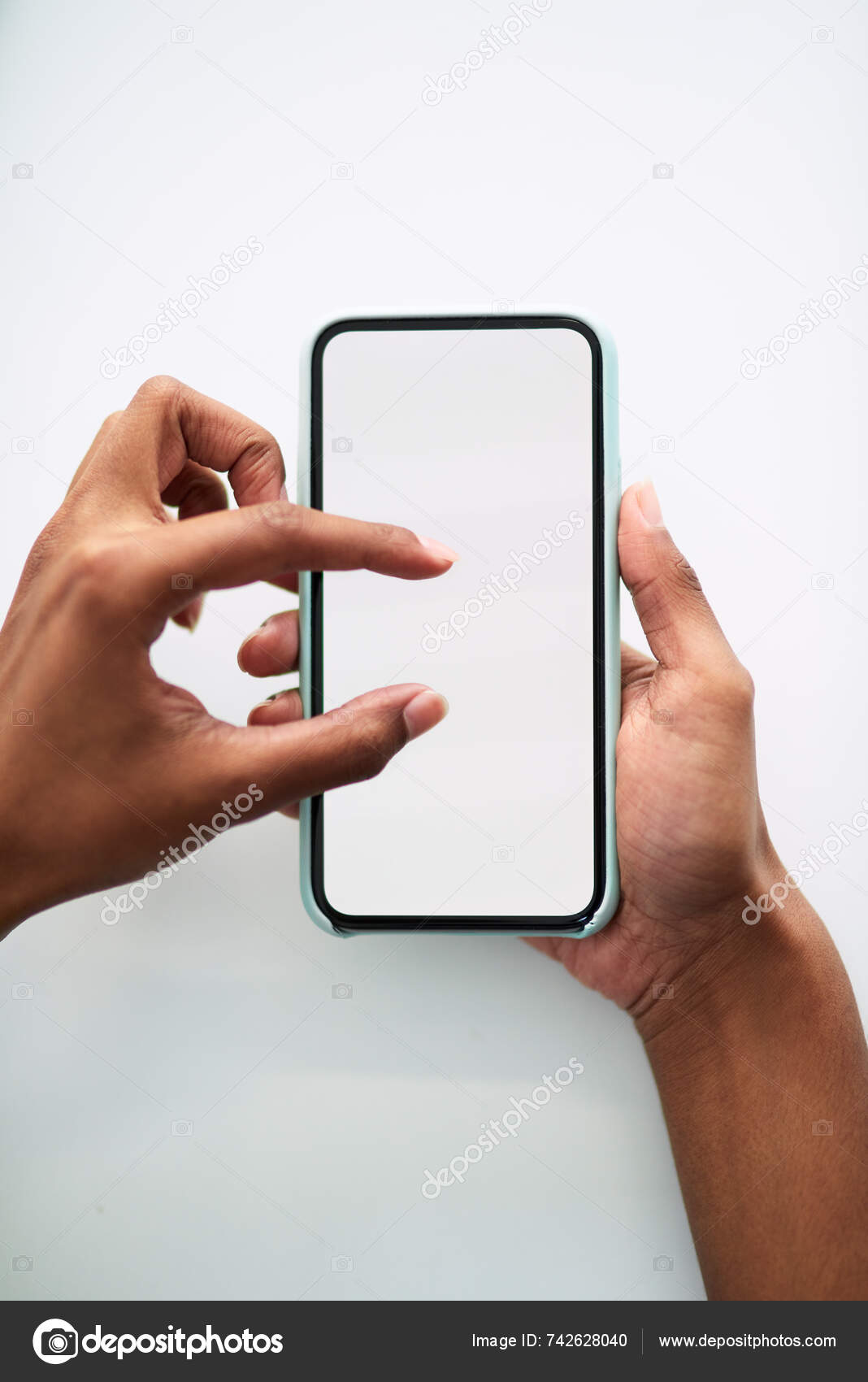 Phone Screen Hands Scroll Mockup Advertising Digital Campaign Voter ...