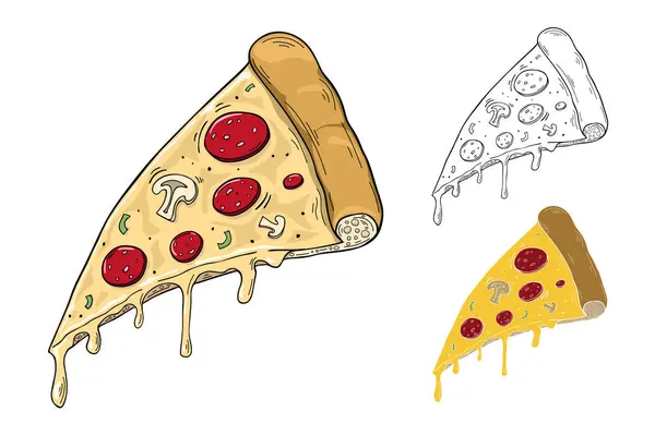 Dilim pizza vektörler, vektör çizimler, vektörel grafik | Depositphotos