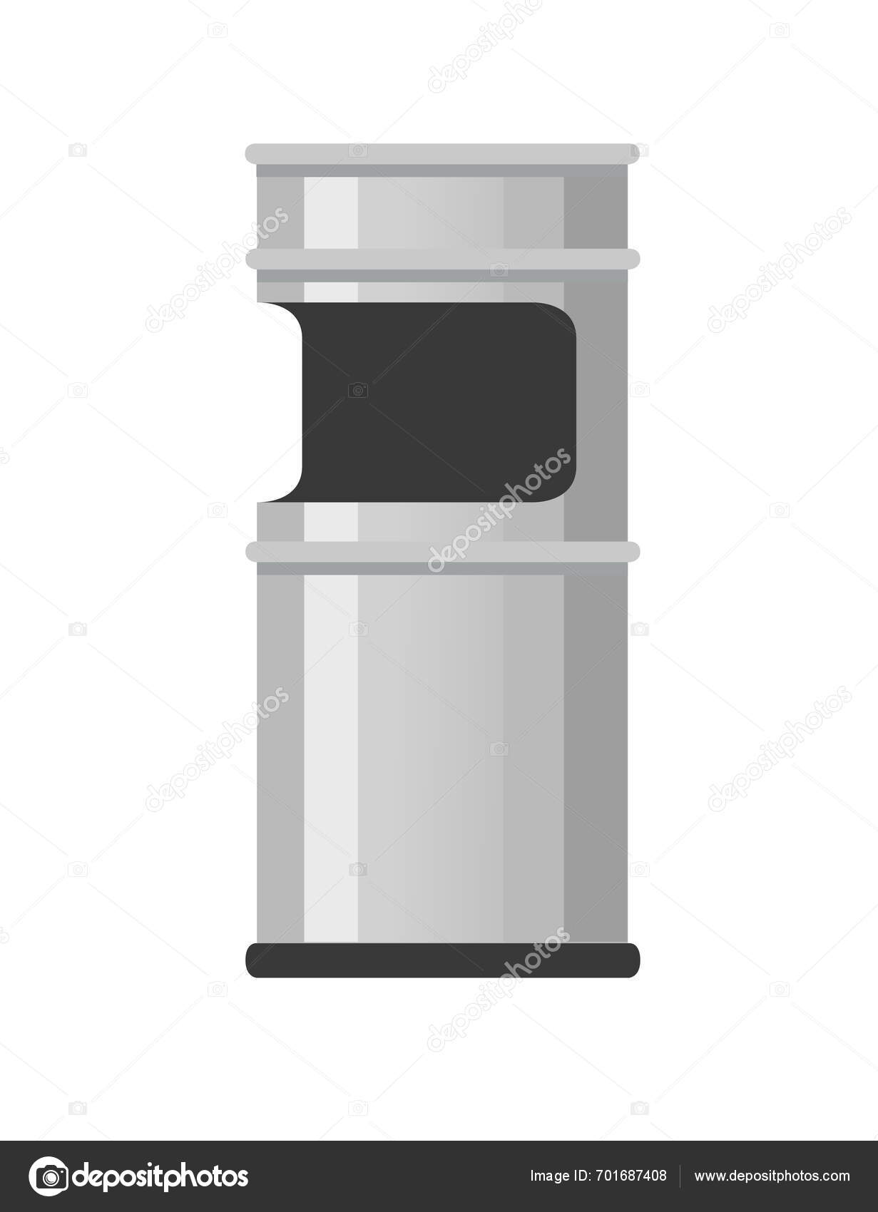 Modern Trash Can Lid Vector Illustration Isolated White Background ...