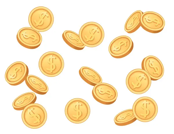 Gold coins Vector Images | Depositphotos