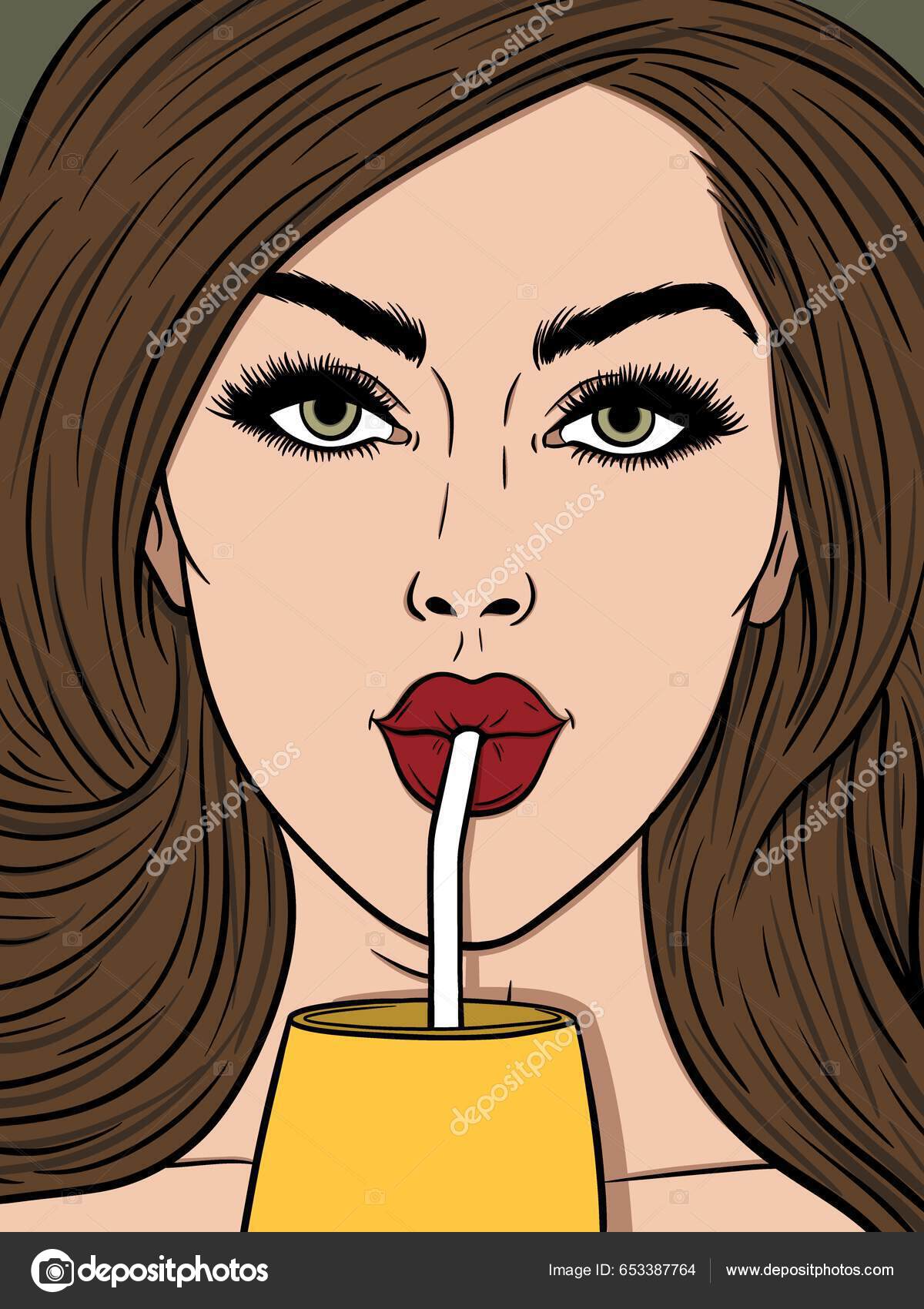 Ilustración Pin Girl Vector de stock #653387764 de ©svoboda.photos