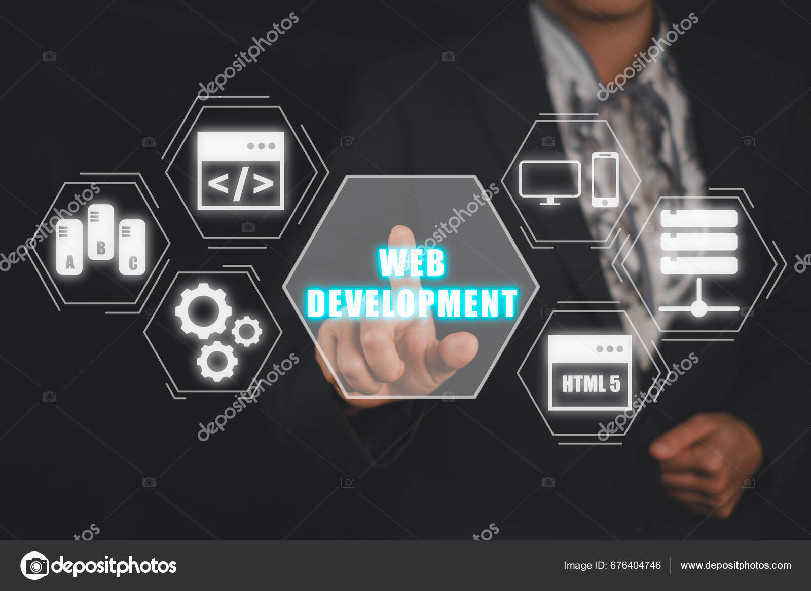 Web Development Coding Programming Internet Technology Business Concept Business Woman — Stock ...