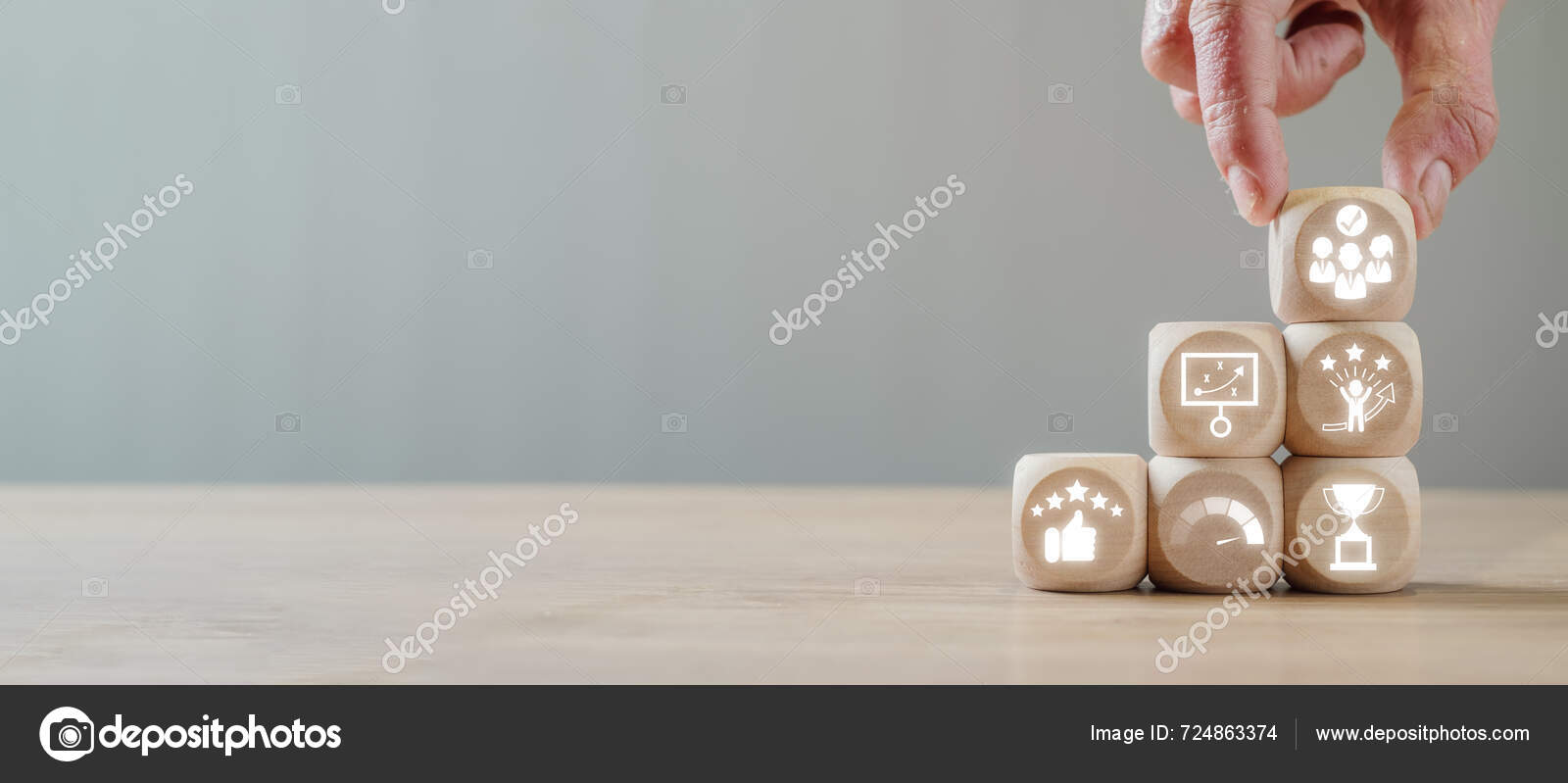 Change Management Concept Hand Holding Wooden Block Desk Change ...