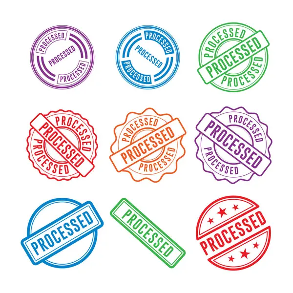 Vectores de Sello procesado, imágenes vectoriales | Depositphotos