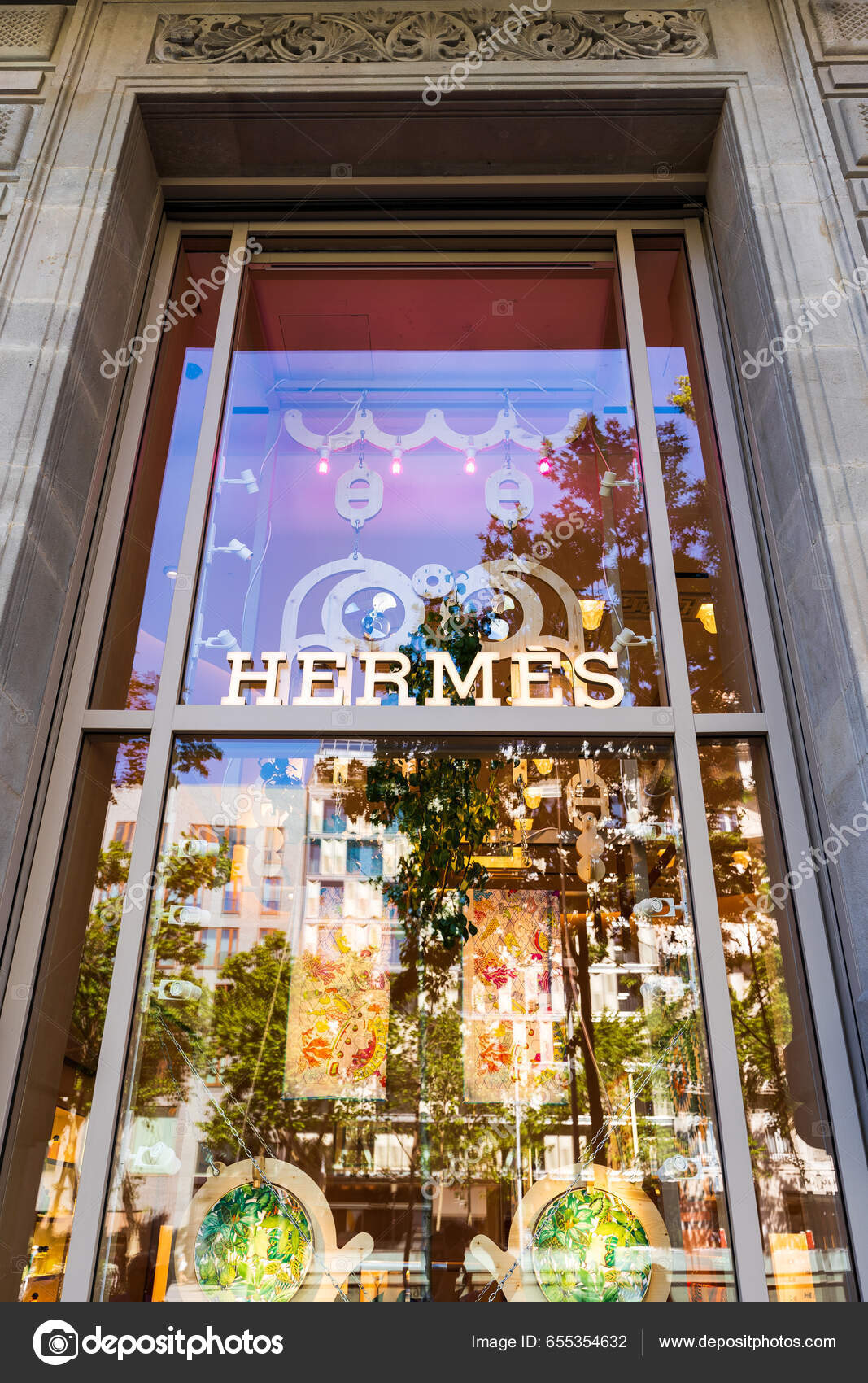 Spain Barcelona May 2023 Hermes Signage Front Store — Stock Editorial ...