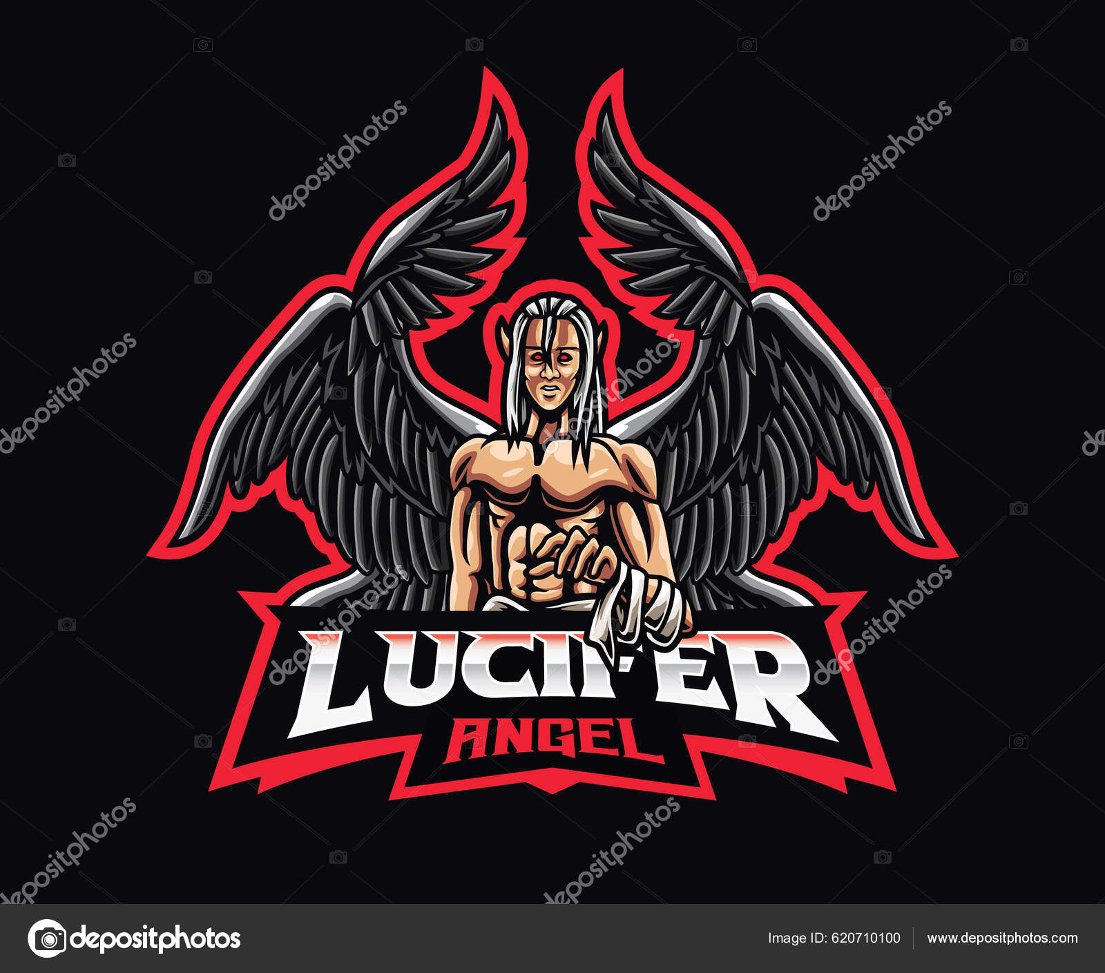 Lucifer Mascot Logo Design Lucifer Devil Vector Illustration Logo ...